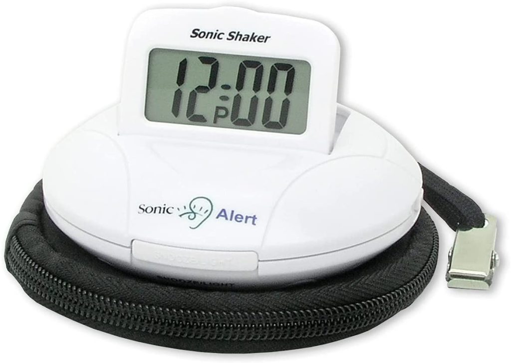 Sonic Shaker Portable Alarm Clock - Hears Hearing & Hearables